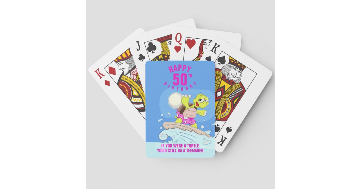 50th birthday funny playing cards | Zazzle