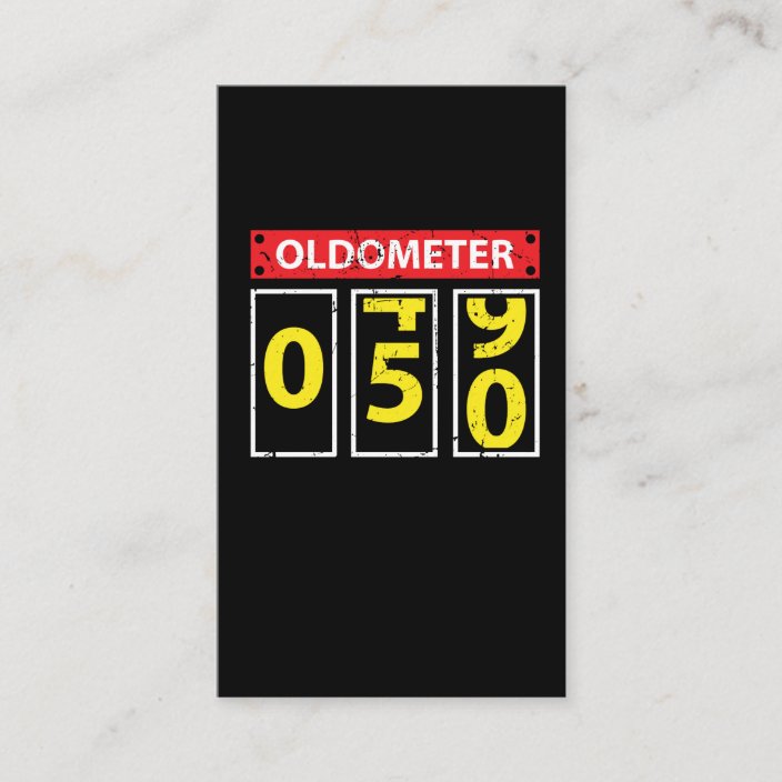 50th Birthday Gift 50 Years Oldometer Business Card | Zazzle.com