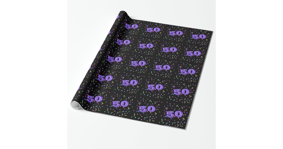 50th Birthday Gift Wrap Wrapping Paper | Zazzle