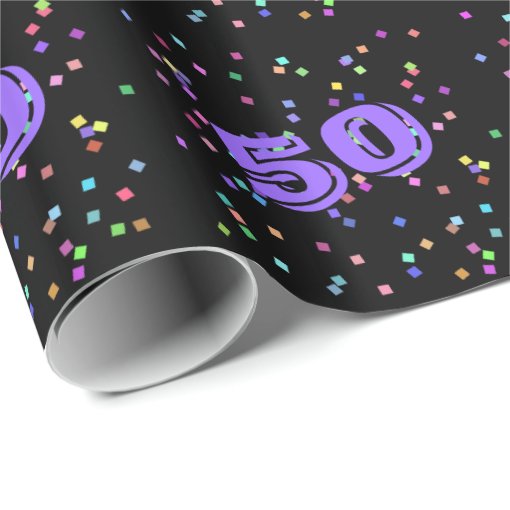 50th Birthday Gift Wrap Wrapping Paper | Zazzle