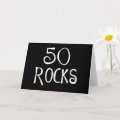 50th birthday gifts, 50 ROCKS Card | Zazzle