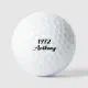 50th Birthday Golfer Black Dad Modern Golf Balls | Zazzle