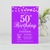 50th Birthday Invitation Purple Lavender | Zazzle