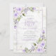 50th Birthday Lilac Lavender Watercolor Marble Invitation | Zazzle