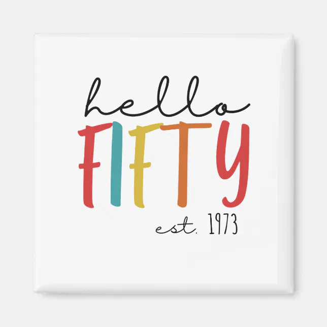 50th Birthday Magnet | Zazzle