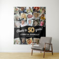 50th Birthday Multi Photo Backdrop | Zazzle
