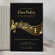 50th Birthday Music Notes Gold Elegant Modern Invitation | Zazzle