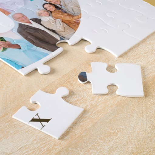 50th Birthday Number 50 Custom Photo Collage Jigsaw Puzzle | Zazzle