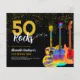 50th Birthday Party 50 Rocks Gold Glitter Budget Flyer | Zazzle