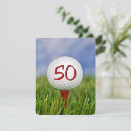 50th Birthday Party Golf theme Invitation | Zazzle