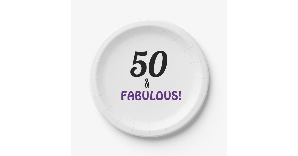 50th Birthday Party Paper Plates | Zazzle