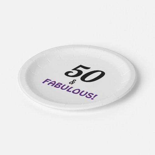 50th Birthday Party Paper Plates | Zazzle