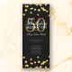 50th Birthday Party Program Gold Glitter w/ Menu | Zazzle