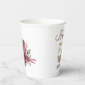 50th Birthday Personalized Burgundy Gold Floral Paper Cups | Zazzle