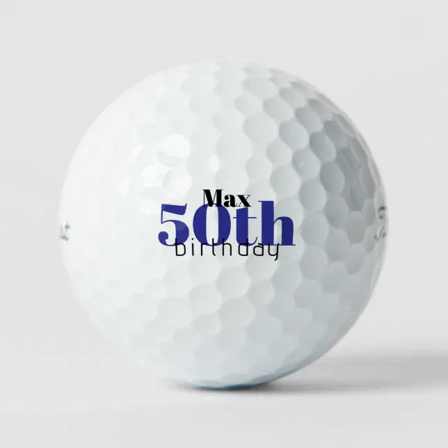 50th Birthday Personalized Titleist Pro V1 II Golf Balls | Zazzle