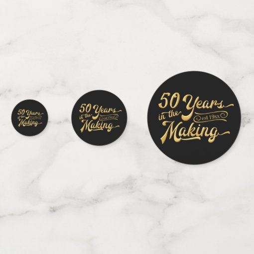 50th Birthday Photo | 50 YEARS IN THE MAKING Confetti | Zazzle
