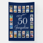 50th Birthday Photo Collage Chapter 50 Banner | Zazzle