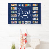 50th Birthday Photo Collage Chapter 50 Banner | Zazzle