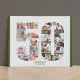 50th Birthday Photo Collage Number 50 Custom Faux Canvas Print | Zazzle