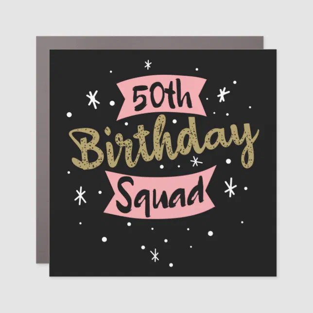 50th Birthday Squad Car Magnet | Zazzle