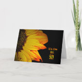 50th Birthday Sunflower Card | Zazzle