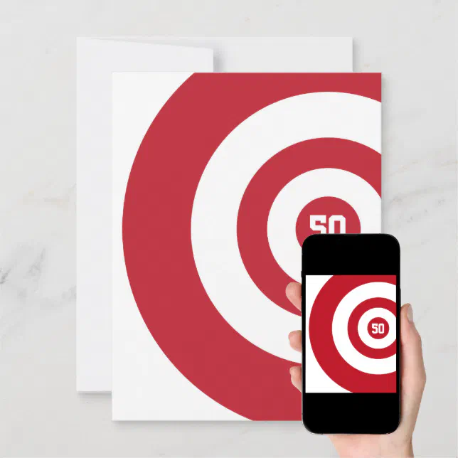 50th Birthday - Target Bullseye Invitation | Zazzle