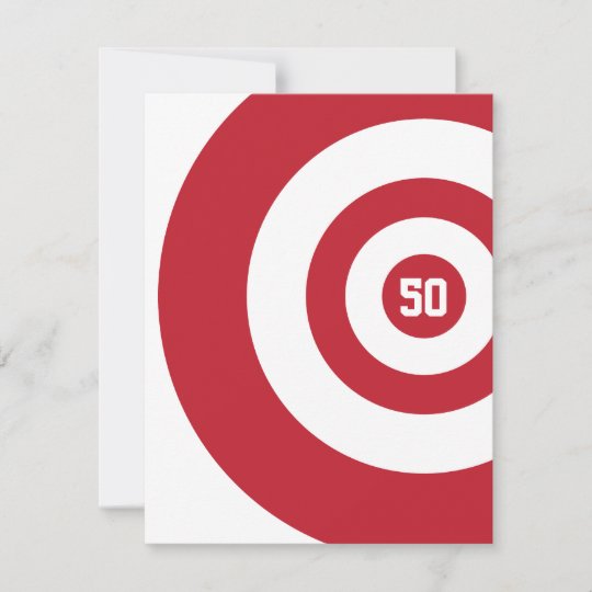 50th Birthday - Target Bullseye Invitation | Zazzle.com