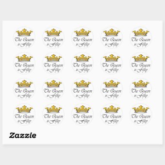 50th birthday The Queen is 50! Classic Round Sticker | Zazzle