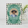50th Birthday Vintage Postage Stamp Unique Photo Invitation | Zazzle