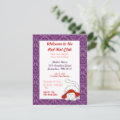 50th Birthday Welcome to the Red Hat Club Party Invitation | Zazzle