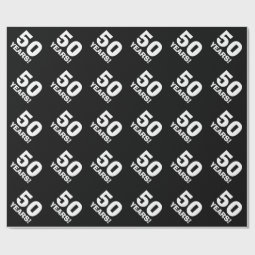 50th Birthday wrapping paper | Zazzle