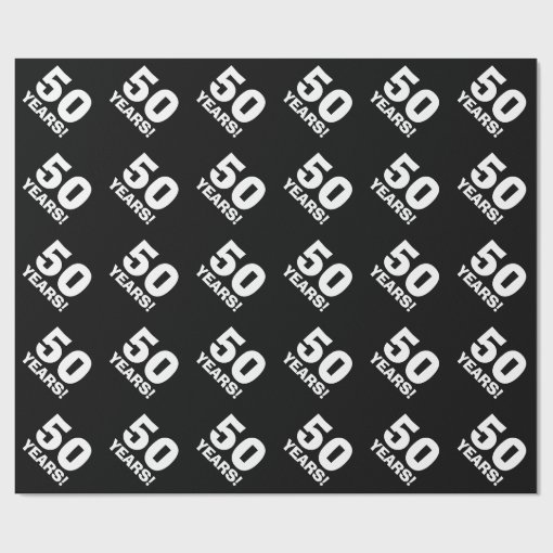 50th Birthday wrapping paper | Zazzle