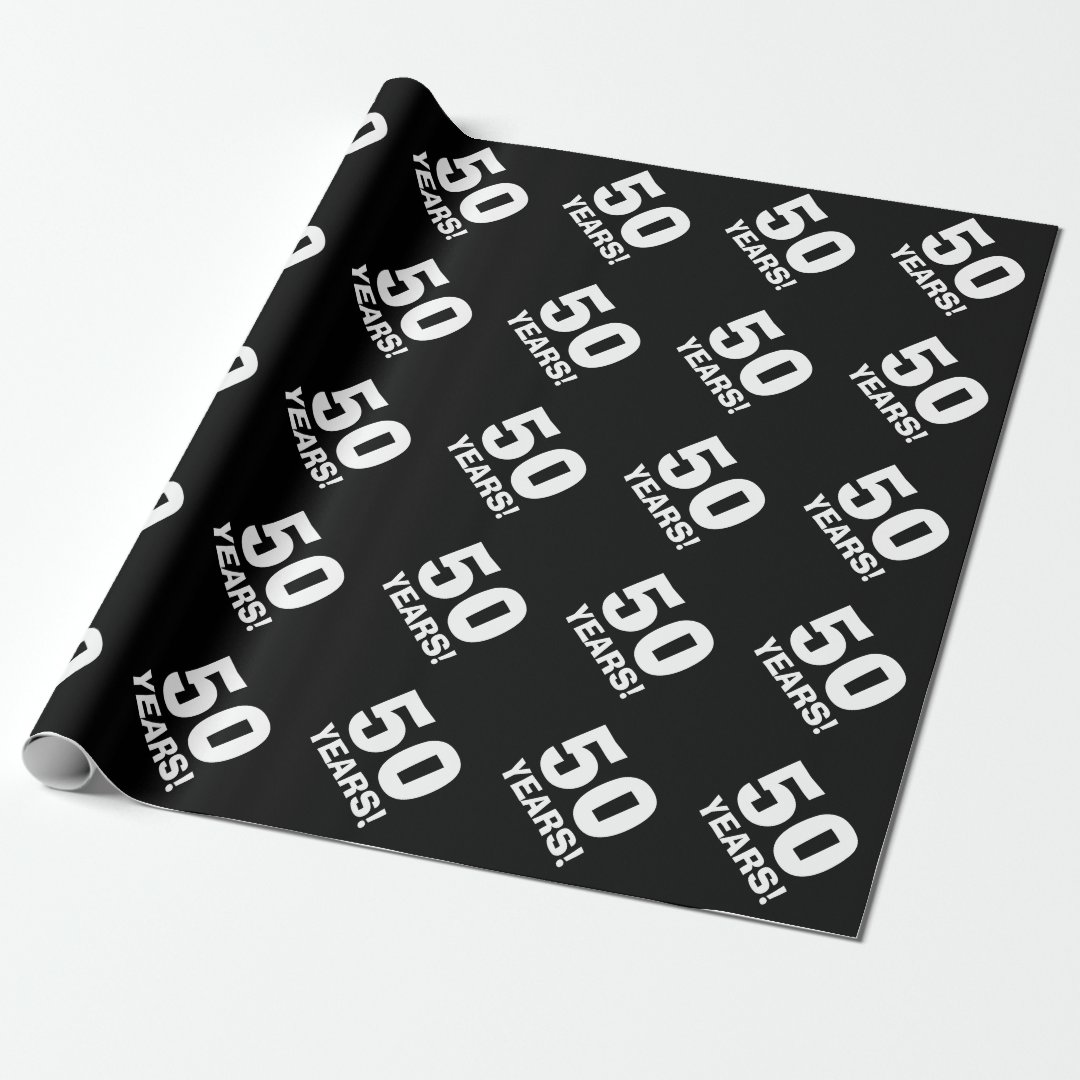 50th Birthday wrapping paper | Zazzle