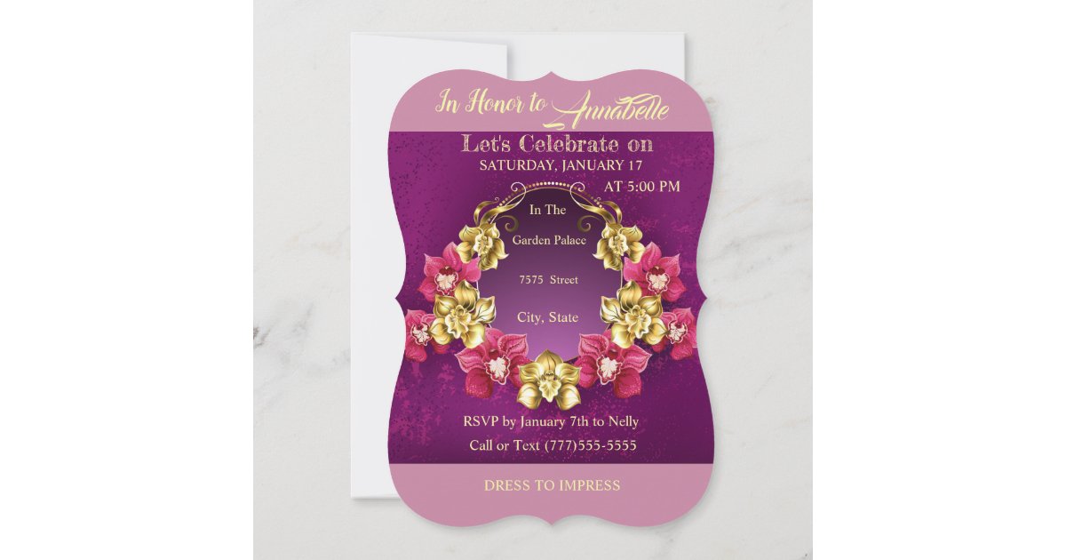 50th Blessed & Highly Favored Birthday Invitation | Zazzle