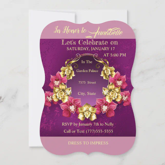 50th Blessed & Highly Favored Birthday Invitation | Zazzle