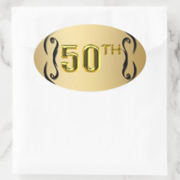 50th Gold Seals And Stickers | Zazzle