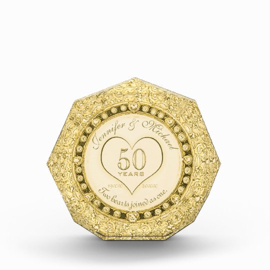 50th Gold Wedding Anniversary Award | Zazzle.com