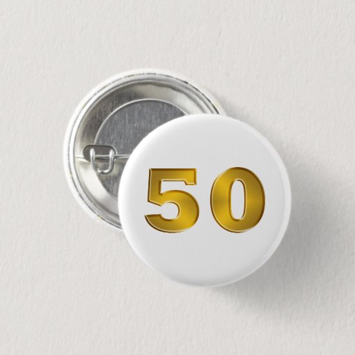 50th Golden Anniversary Buttons | Zazzle