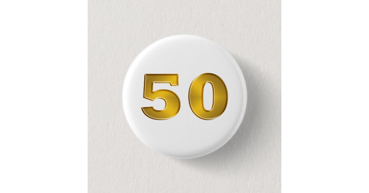 50th Golden Anniversary Buttons | Zazzle