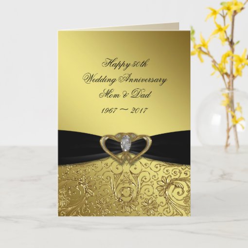 50th Golden Wedding Anniversary Greeting Card | Zazzle
