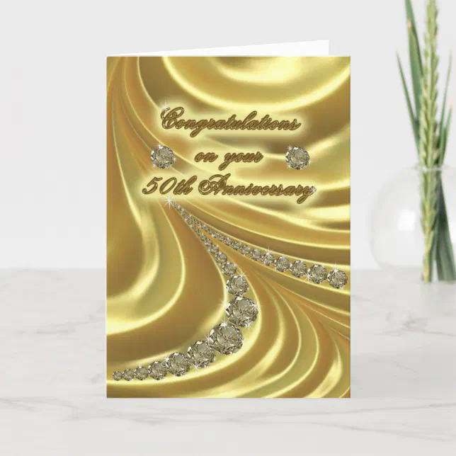 50th Golden Wedding Anniversary Greeting Card | Zazzle