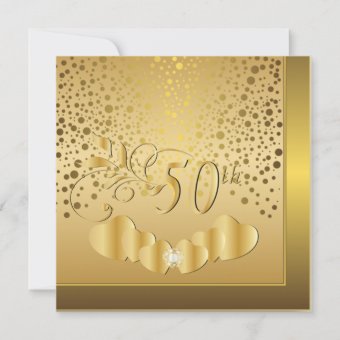 50th Golden Wedding Anniversary Invitation | Zazzle