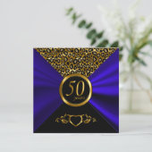 50th Golden Wedding Anniversary | Leopard Pattern Invitation | Zazzle