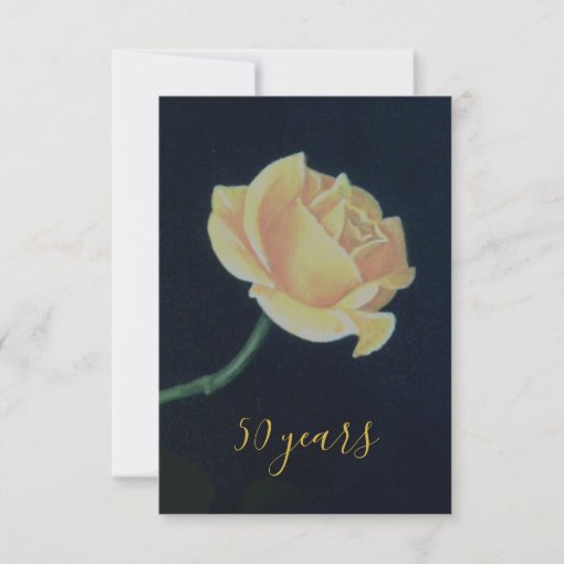 50th Golden Wedding Anniversary Rose invitation | Zazzle