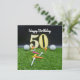 50th Golf birthday to golfer with balls and tee | Zazzle