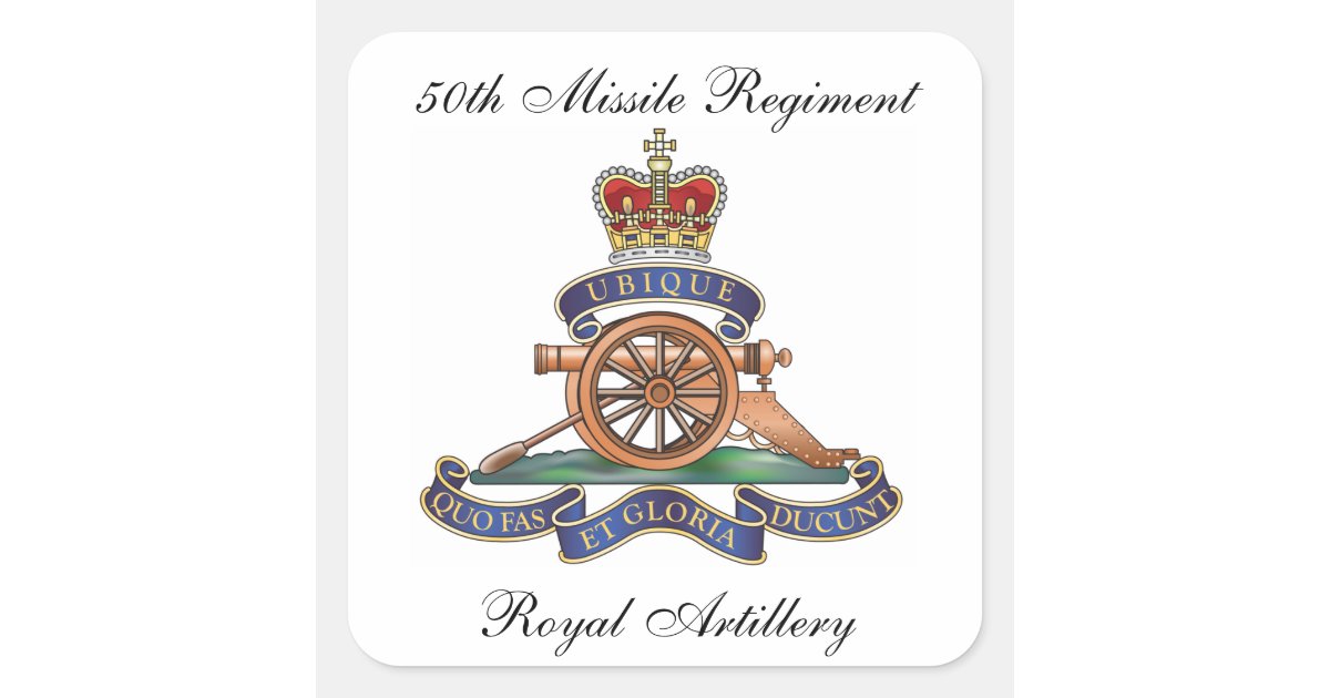 50th Missile Regiment Square Sticker | Zazzle