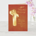 50th Ordination Anniversary Gold Cross Card | Zazzle