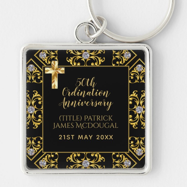 50th PRIEST Ordination Anniversary Personalized Keychain | Zazzle