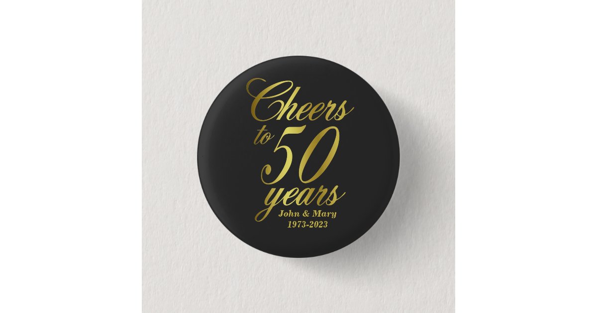 50th Wedding Anniversary Button | Zazzle