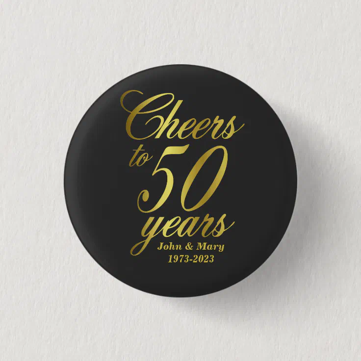 50th Wedding Anniversary Button | Zazzle